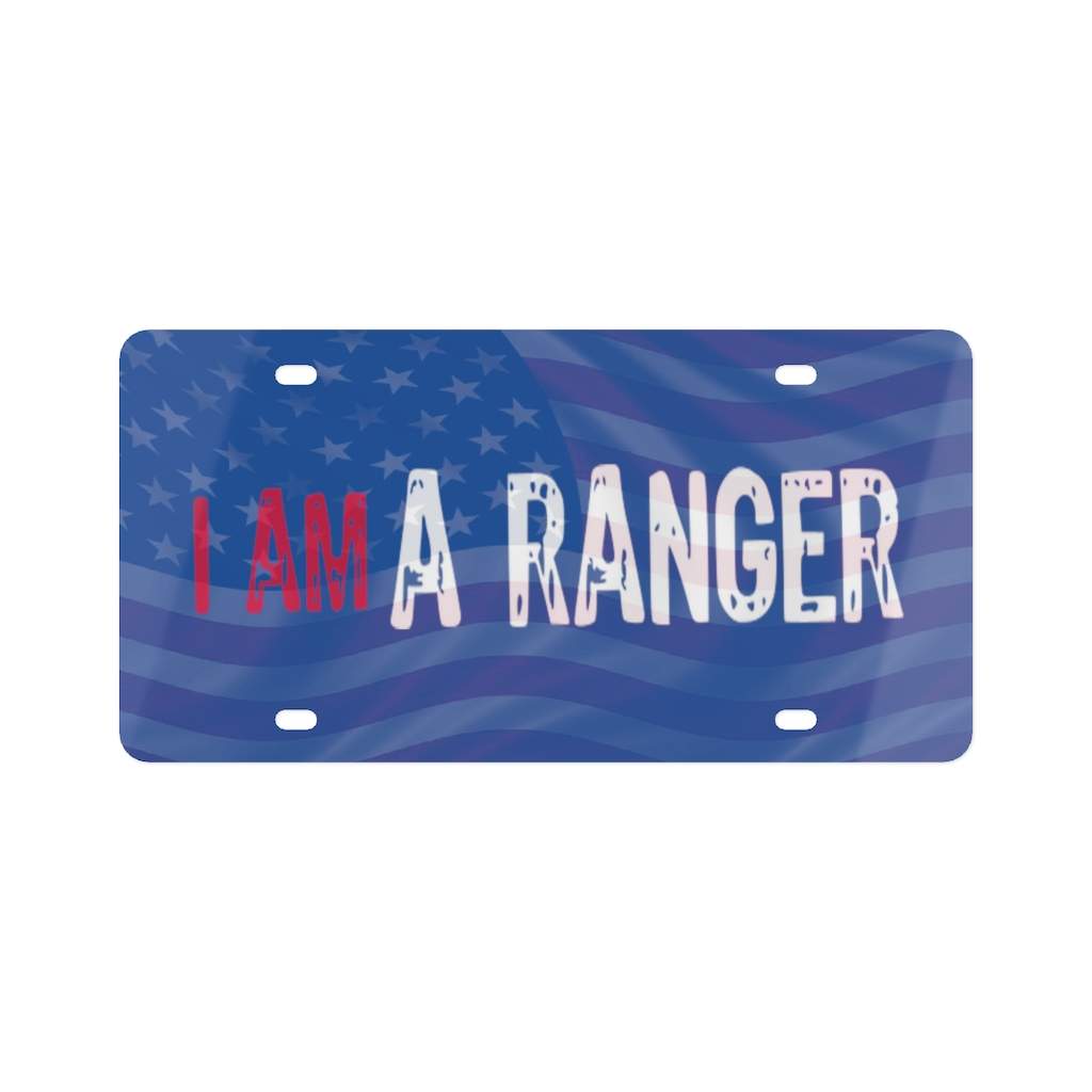 I AM A RANGER (USA) Aluminum License Plate
